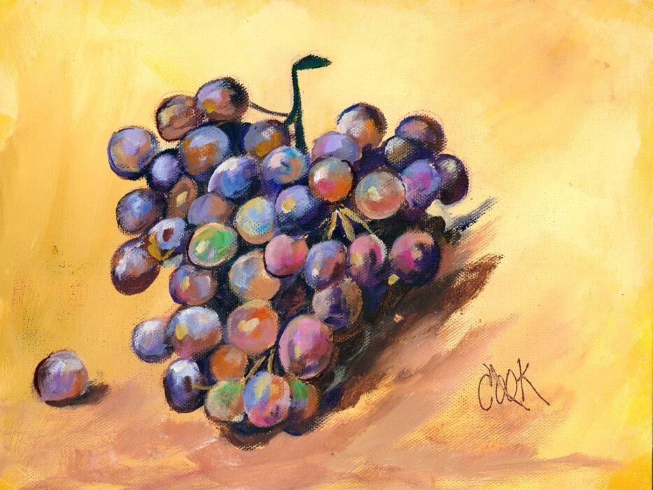 Topaz Grapes – Downloadable – Academy of Fine Art and Acrylic Painting