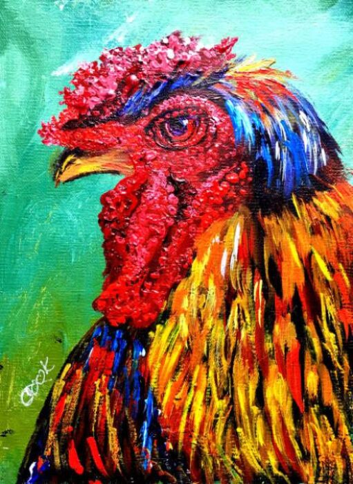 Bruce the Rooster – Tutorial – Academy of Fine Art and Acrylic Painting