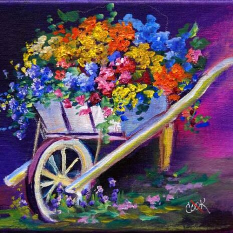 Tutorials with Flowers – Carts – Academy of Fine Art and Acrylic Painting