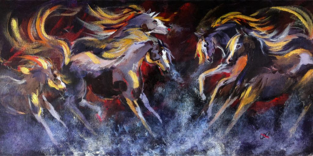 Wild Horses Abstract – Tutorial – Academy of Fine Art and Acrylic Painting