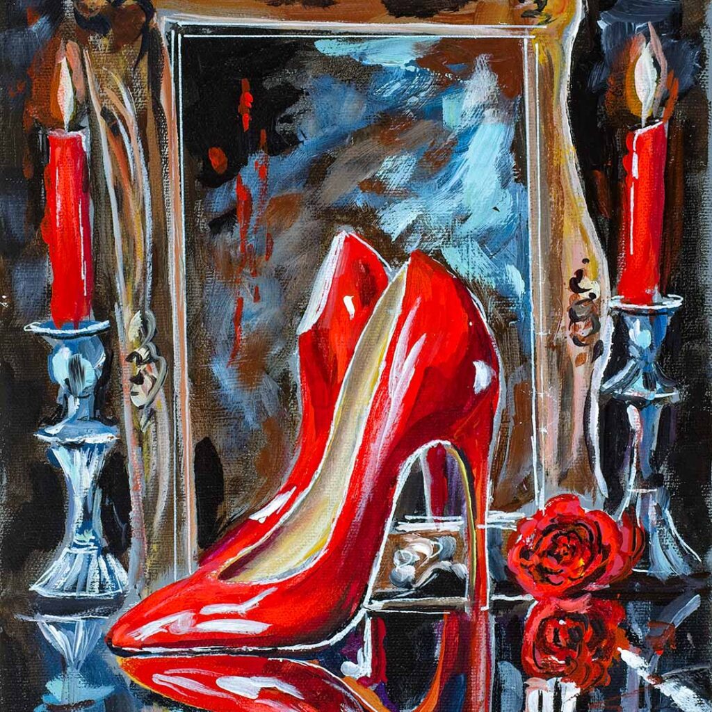 Red High Heel Shoes – Academy of Fine Art and Acrylic Painting