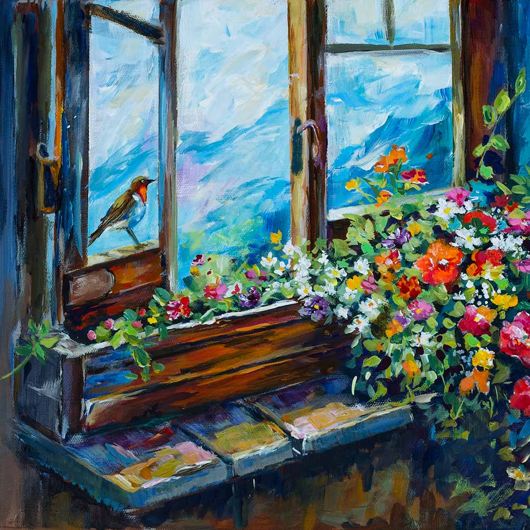 Alpine Window Box – Downloadable – Academy of Fine Art and Acrylic Painting